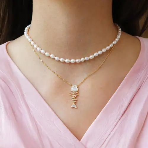 THE LOVERY FINE JEWELRY Freshwater Pearl Necklace