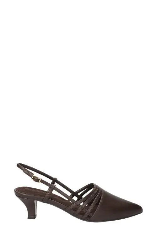 EASY WORKS BY EASY STREET Aura Slingback Pump - Brown