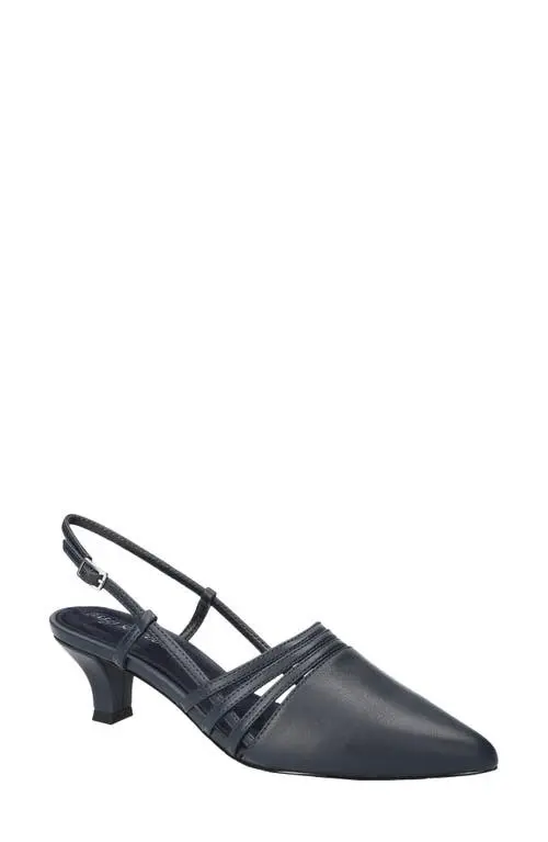EASY WORKS BY EASY STREET Aura Slingback Pump - Navy