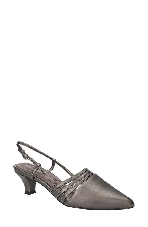 EASY WORKS BY EASY STREET Aura Slingback Pump - Pewter