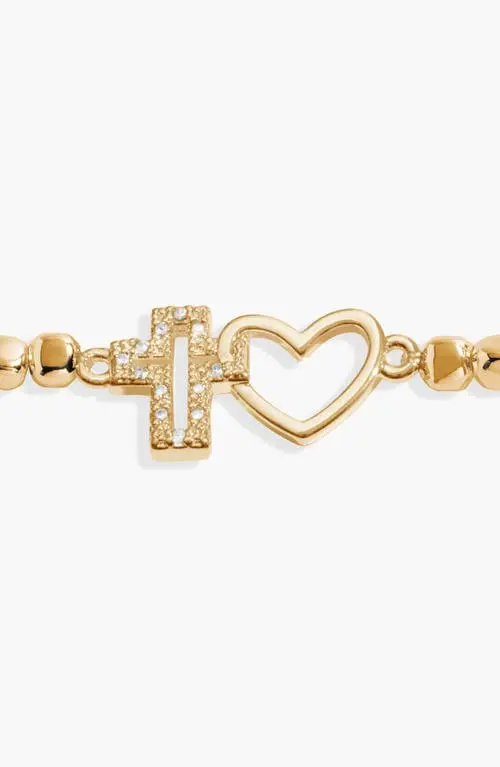 A LITTLES & CO Gold-tone Love And Faith Bracelet With Charm Details