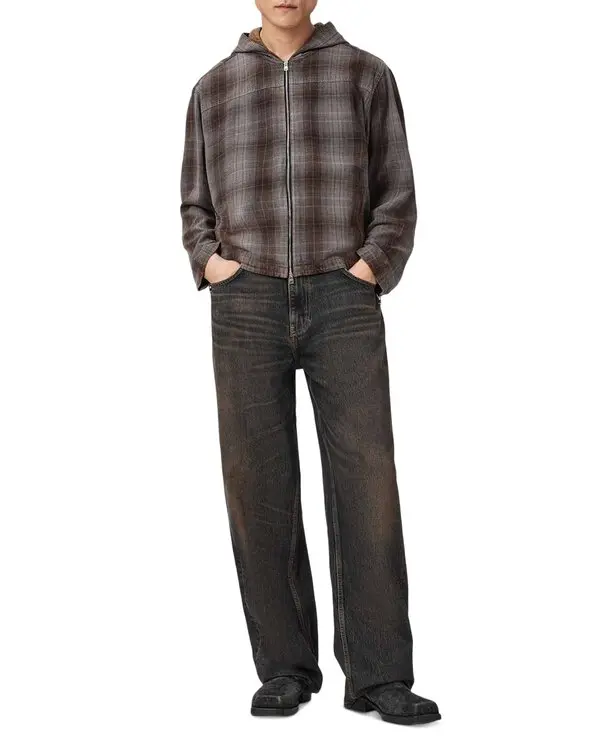 ALLSAINTS Santos Hooded Check Shirt