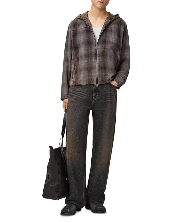 ALLSAINTS Santos Hooded Check Shirt
