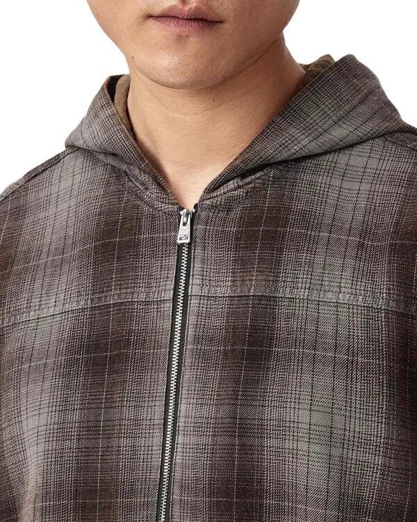 ALLSAINTS Santos Hooded Check Shirt