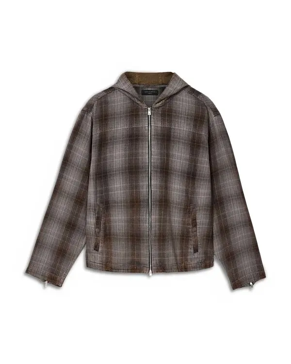 ALLSAINTS Santos Hooded Check Shirt
