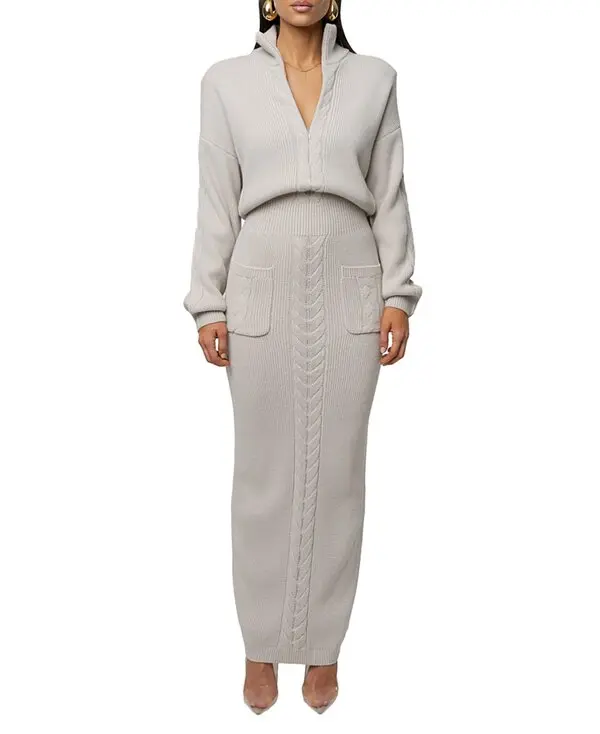 JLUXLABEL Stone Cozy Intentions Ribbed Dress