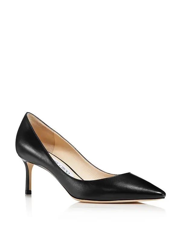 JIMMY CHOO Romy 60 Leather Pointed Toe Pumps