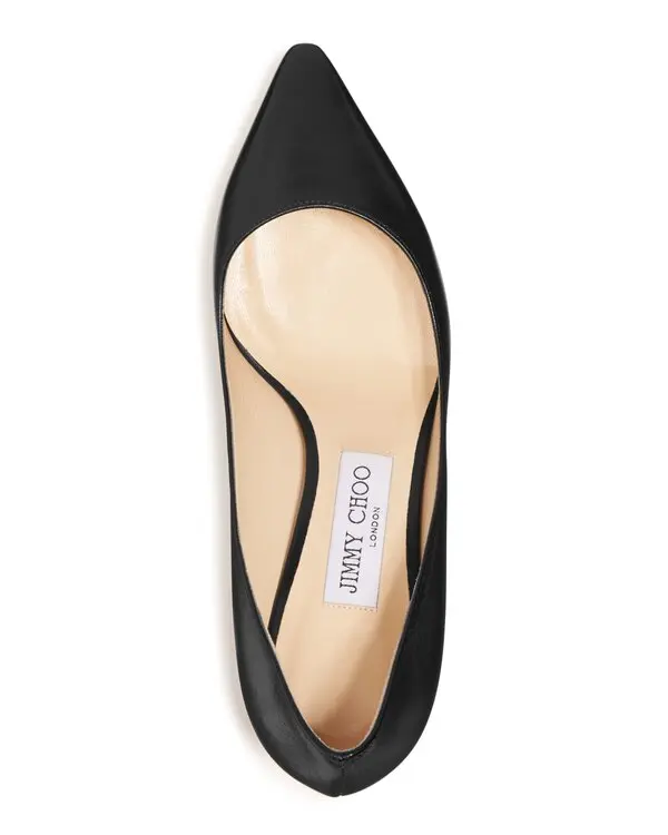 JIMMY CHOO Romy 60 Leather Pointed Toe Pumps