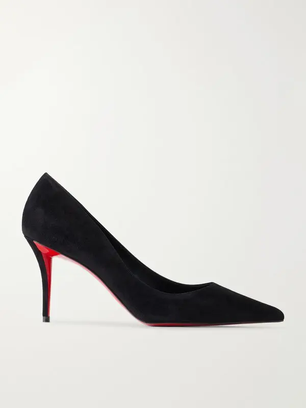 CHRISTIAN LOUBOUTIN Miss Z 80 Suede Pumps - Black