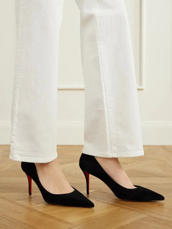 CHRISTIAN LOUBOUTIN Miss Z 80 Suede Pumps