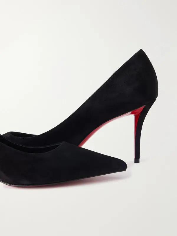 CHRISTIAN LOUBOUTIN Miss Z 80 Suede Pumps