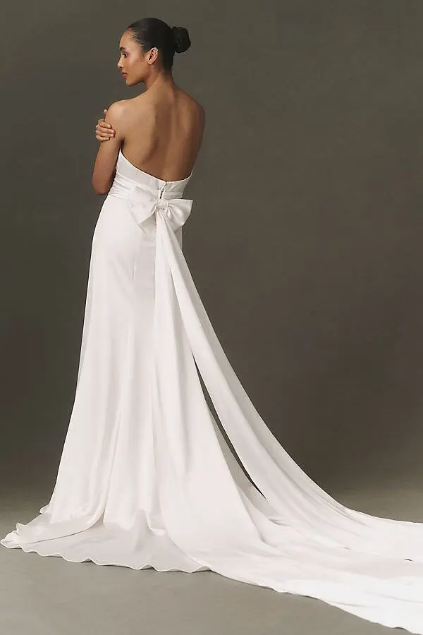 PRONOVIAS Bow Belt In Satin