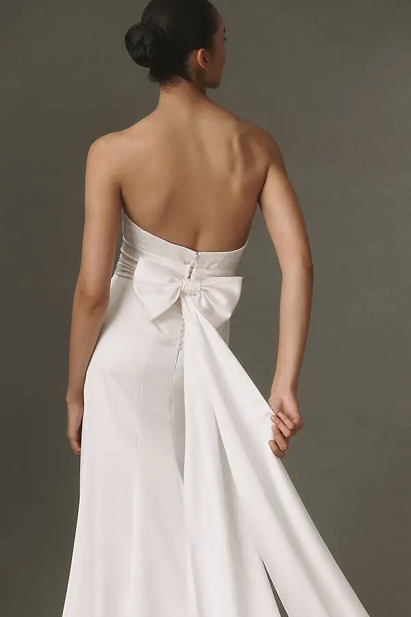 PRONOVIAS Bow Belt In Satin