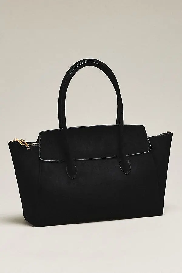 Anthropologie Structured Foldover Satchel