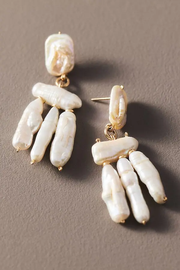 TARBAY Concha Keshi Earrings With Freshwater Pearls