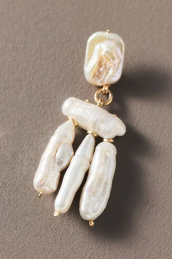 TARBAY Concha Keshi Earrings With Freshwater Pearls