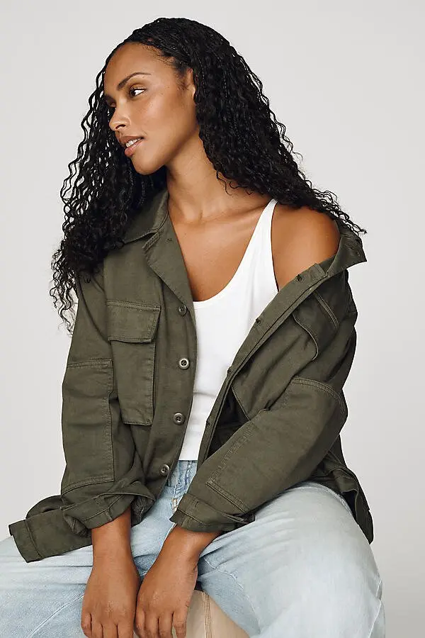 Sanctuary Cotton Utility Jacket - Green