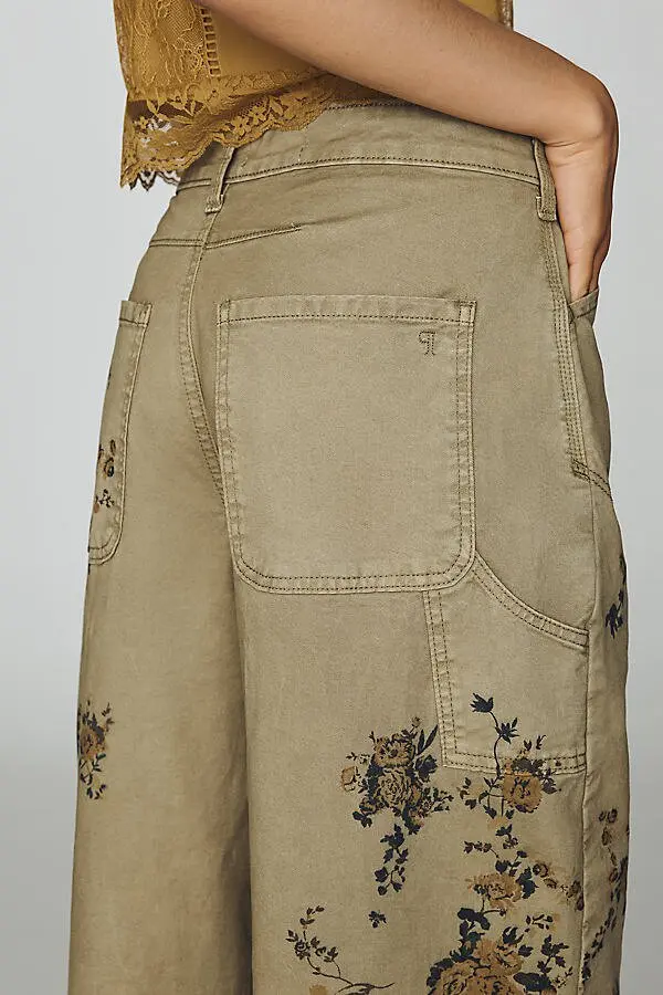 PILCRO Kayden High-rise Embroidered Carpenter Barrel Jeans Pants