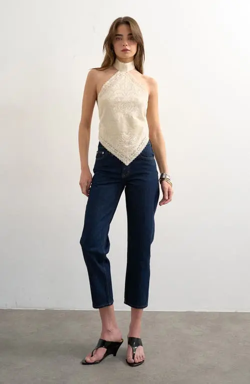 Topshop Knitted Bandana Halter Top