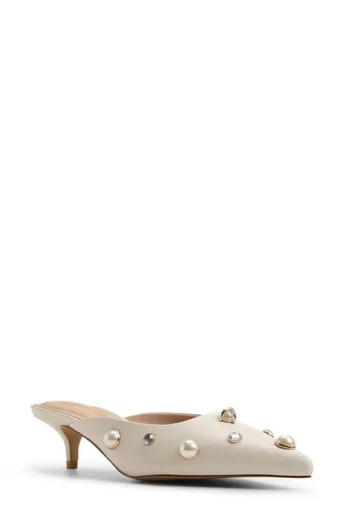 Ted Baker London Georgie Pointed Toe Mule With Pearl And Crystal Embellishments