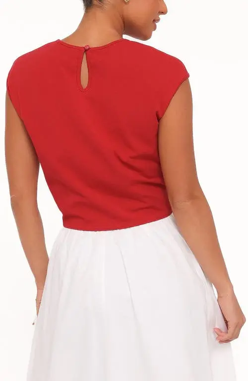PETAL & PUP Tie Hem Crop Top