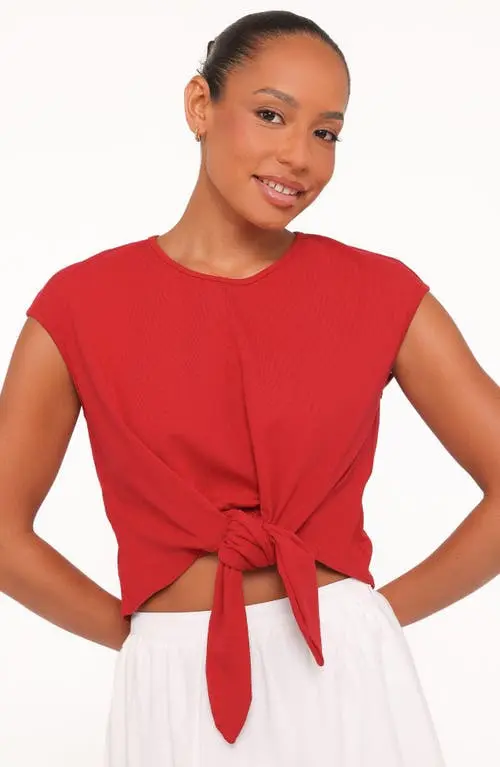 PETAL & PUP Tie Hem Crop Top