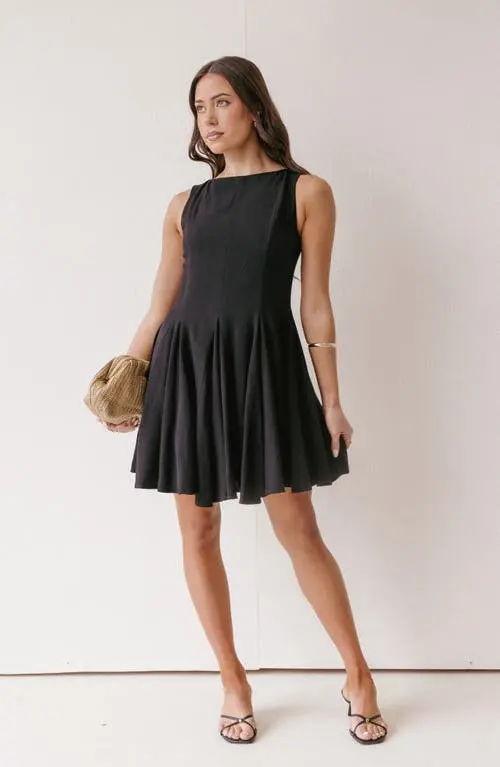 PETAL & PUP Vanity Sleeveless Fit & Flare Minidress