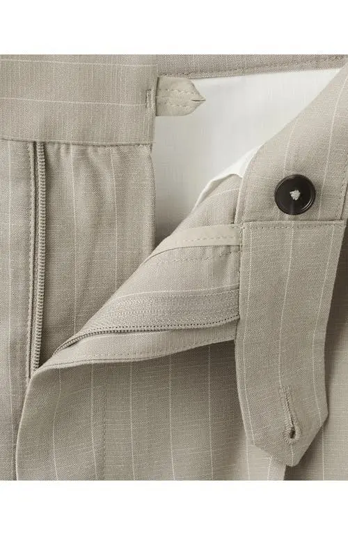 Mango Slim Fit Pinstripe Tailored Trousers