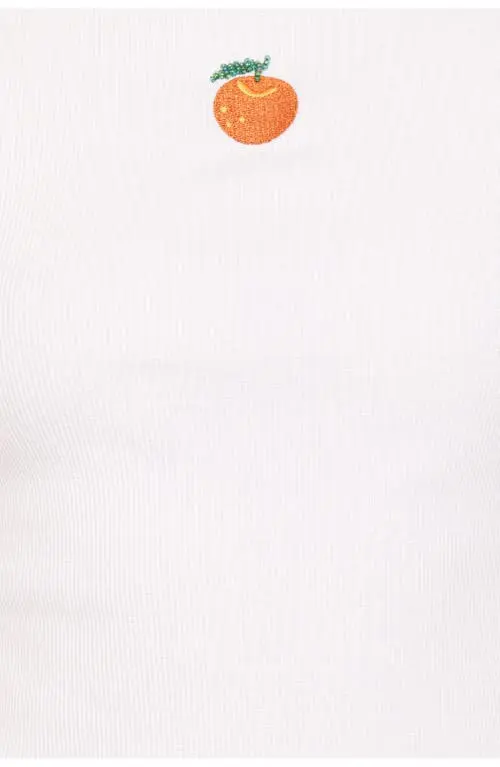 PETAL & PUP Embroidered Orange Tank Top