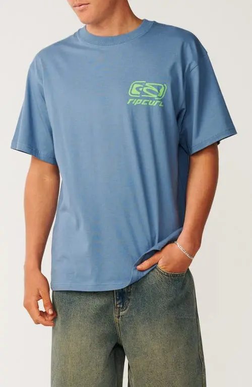 Rip Curl Archive Ripped Graphic Cotton T-shirt - Bluefin