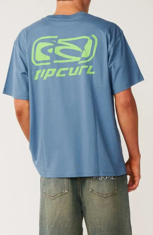 Rip Curl Archive Ripped Graphic Cotton T-shirt - Bluefin