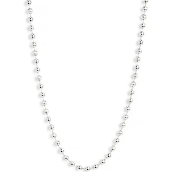 Nordstrom 16-inch Shot Bead Chain Necklace - Silver