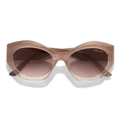 VELVET EYEWEAR Alice Polarized Sunglass - Blush