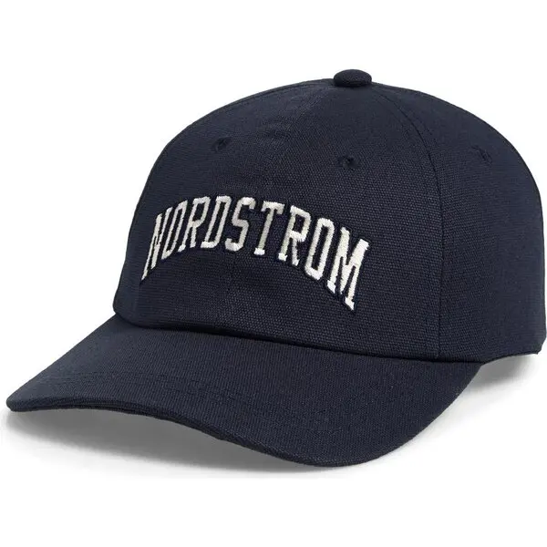 Nordstrom 125th Logo Adjustable Canvas Baseball Cap