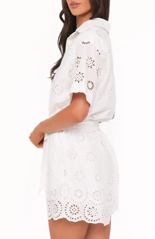 PETAL & PUP Jamie Tie Front Cotton Romper
