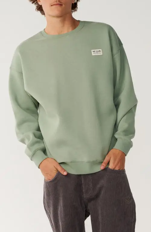 Rip Curl Pacific Rinse Graphic Cotton Blend Sweatshirt - Sage