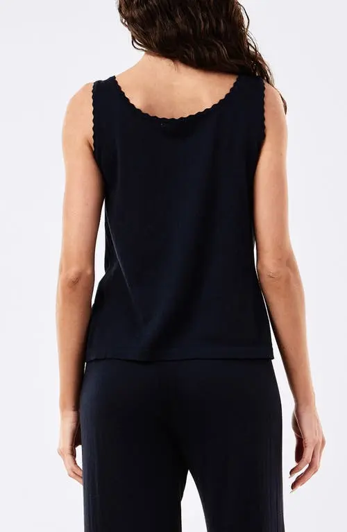 PAPINELLE Cotton & Cashmere Fine Knit Tank