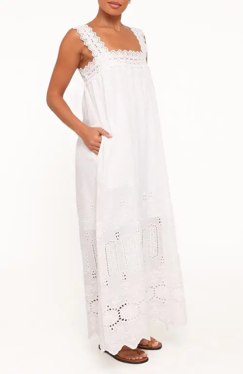PETAL & PUP Winora Eyelet Cotton Midi Dress