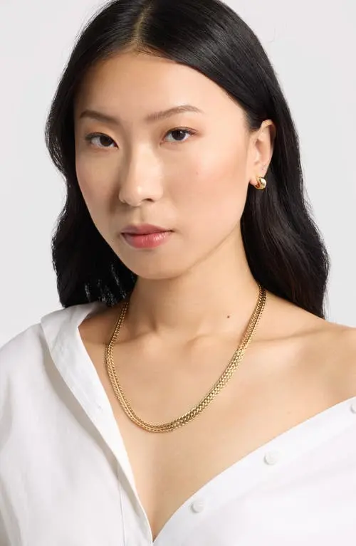 Nordstrom Goldtone Wheat Chain Necklace