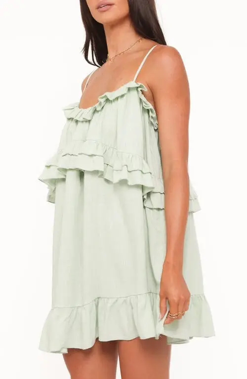 PETAL & PUP Angie Ruffle Sleeveless Minidress