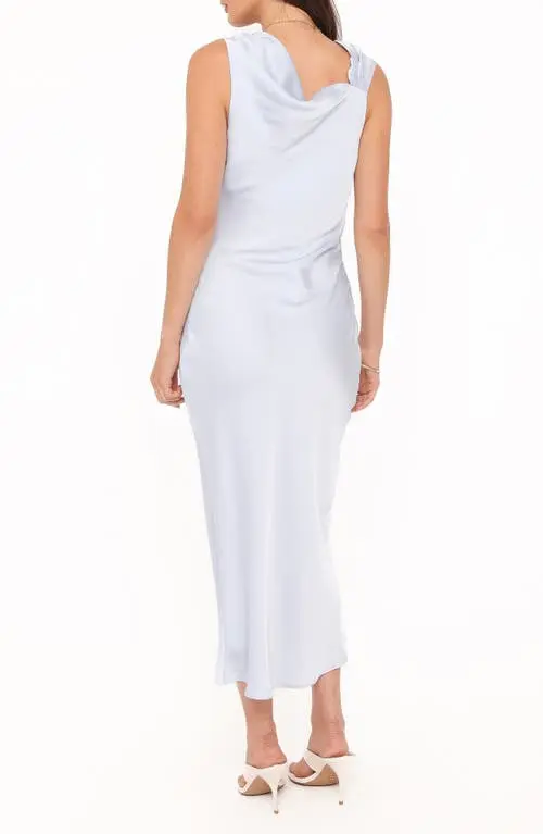 PETAL & PUP Ellory Cowl Neck Satin Maxi Dress