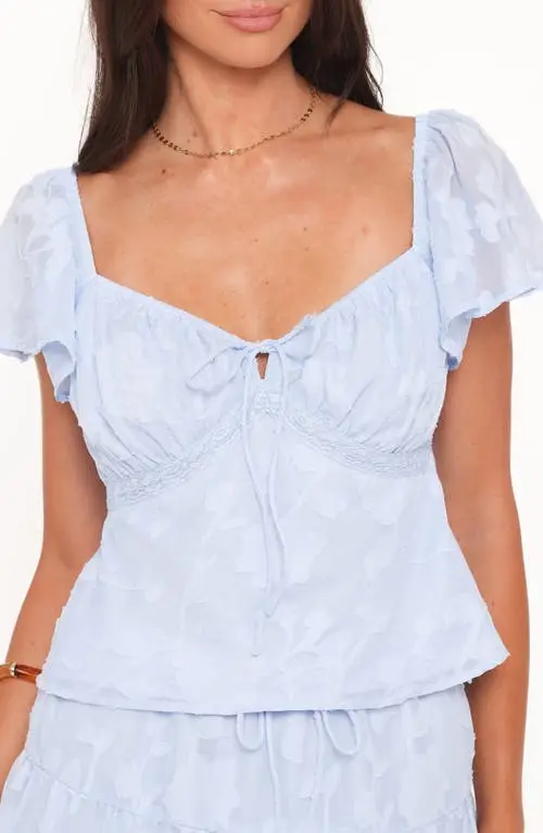 PETAL & PUP Textured Flutter Sleeve Top