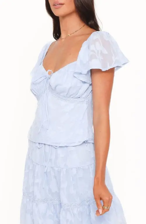 PETAL & PUP Textured Flutter Sleeve Top