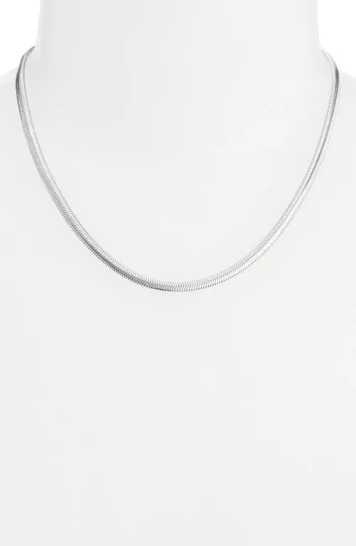 Nordstrom Herringbone Chain Necklace - Silver