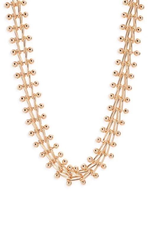 OPEN EDIT Bold Ball Chain Collar Necklace - Gold