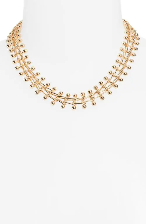 OPEN EDIT Bold Ball Chain Collar Necklace - Gold
