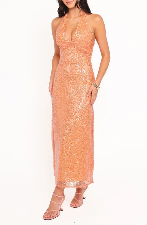 PETAL & PUP Eisley Halter Midi Dress