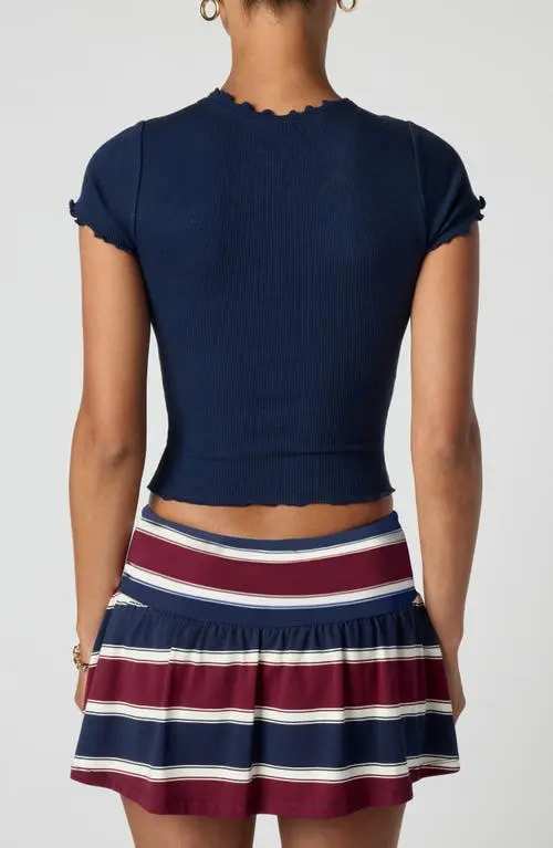 FLORENCE BY MILLS Jersey Rib T-shirt - Navy