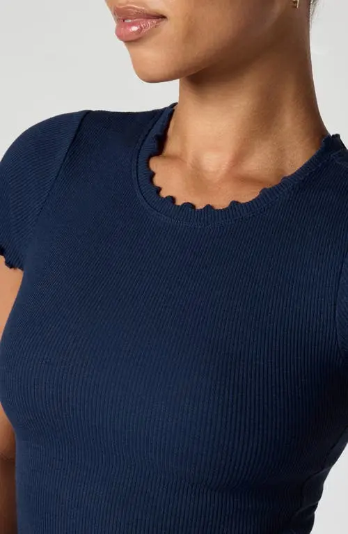 FLORENCE BY MILLS Jersey Rib T-shirt - Navy