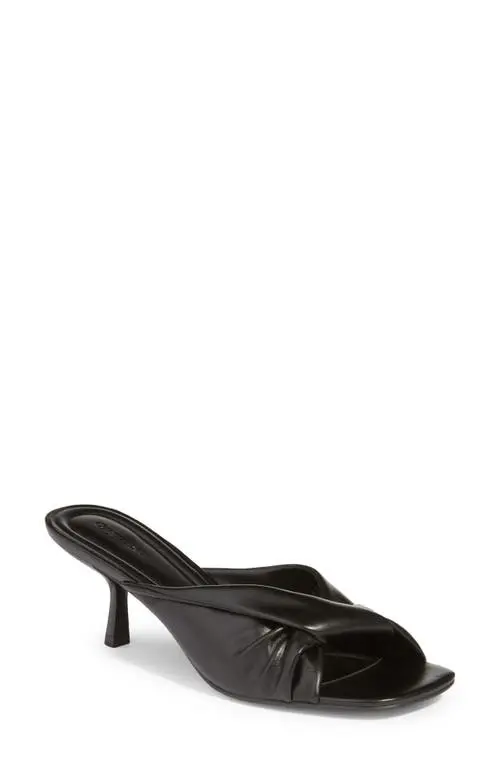 OPEN EDIT Capri Faux Leather Kitten Heel - Black